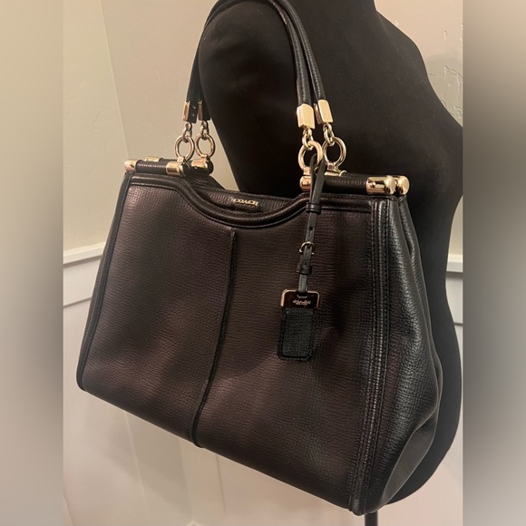 Coach | Bags | Coach Madison Caroline Textured Parchment Large Satchel ...